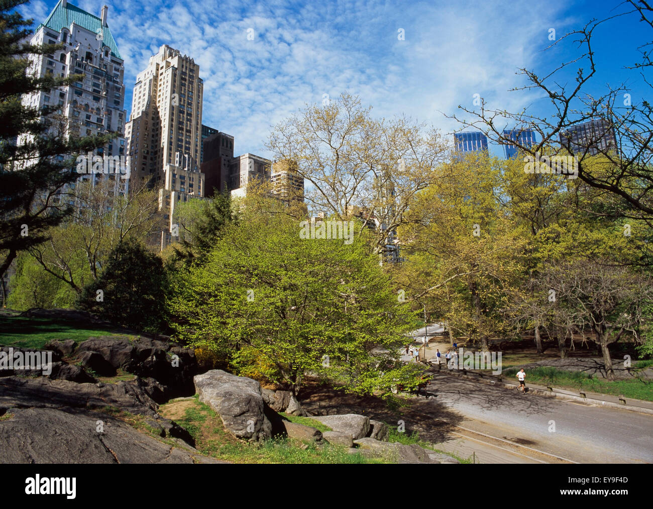 Time Warner Towers As Viewed From Central Park Stock Photo - Alamy