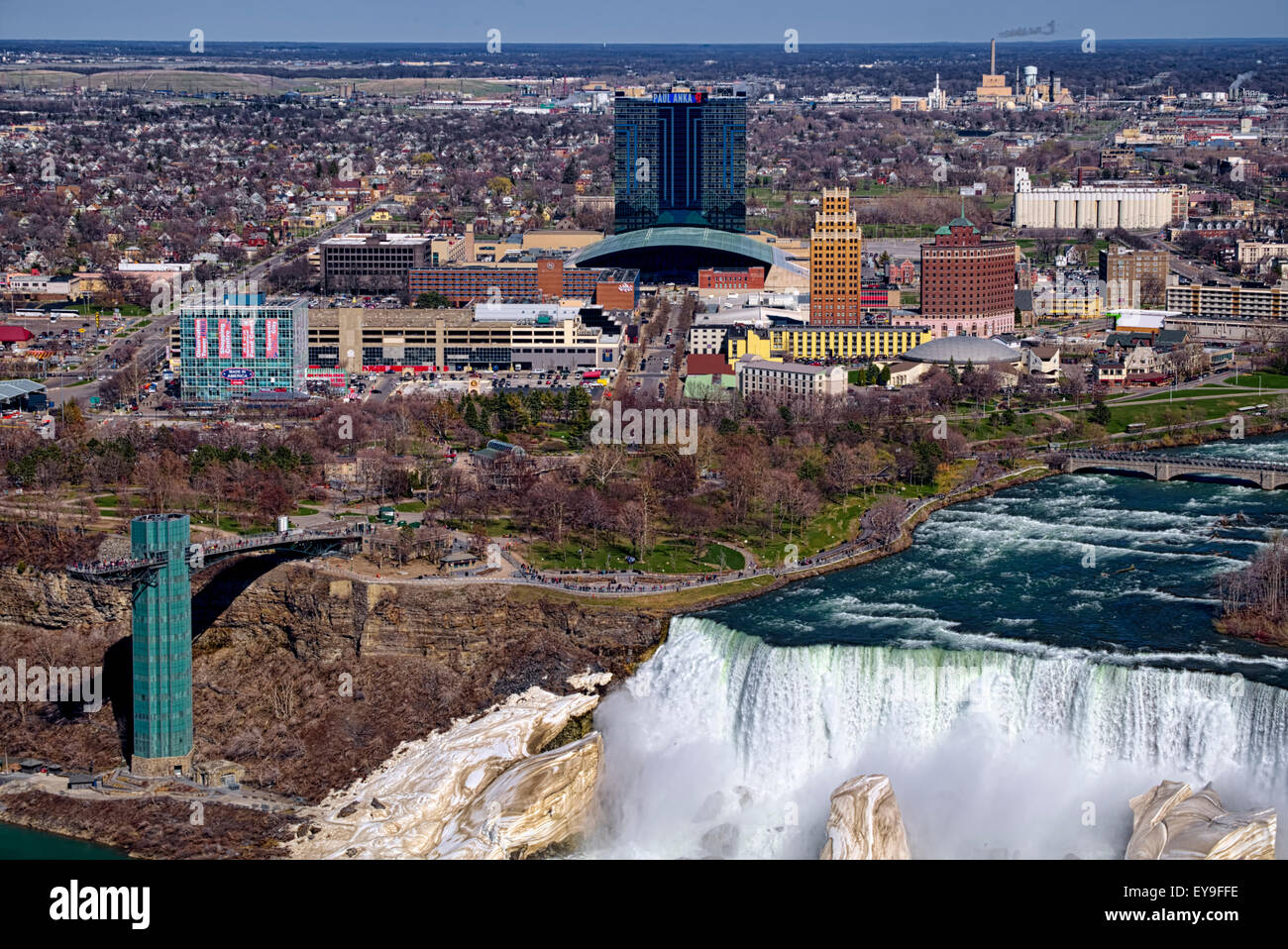 Niagara Falls, American part. Niagara city, Ontario, CA Stock Photo - Alamy