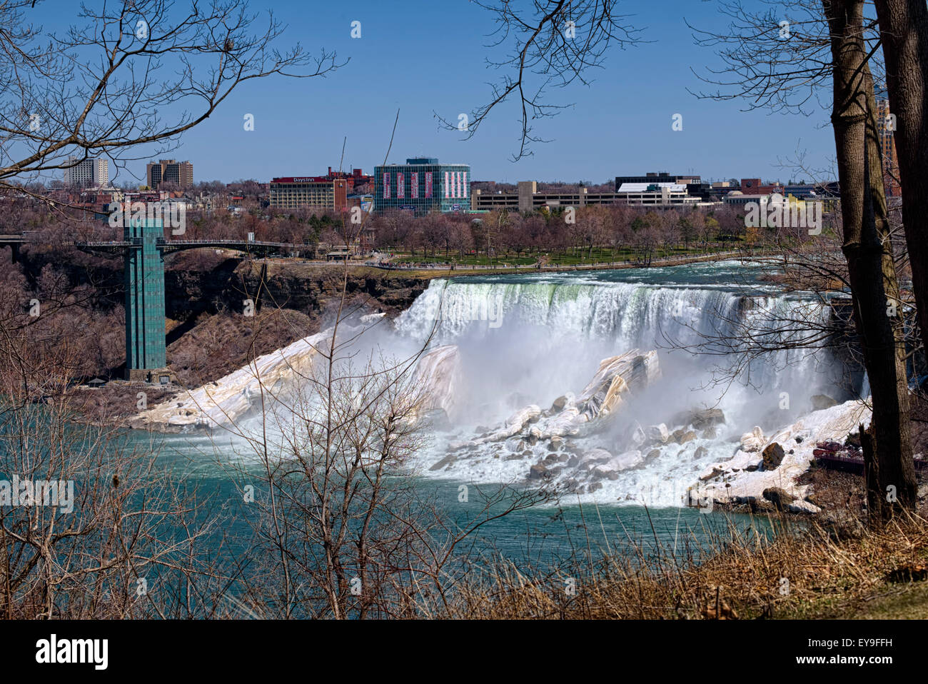 Niagara Falls is a Canadian city on the western bank of the Niagara ...