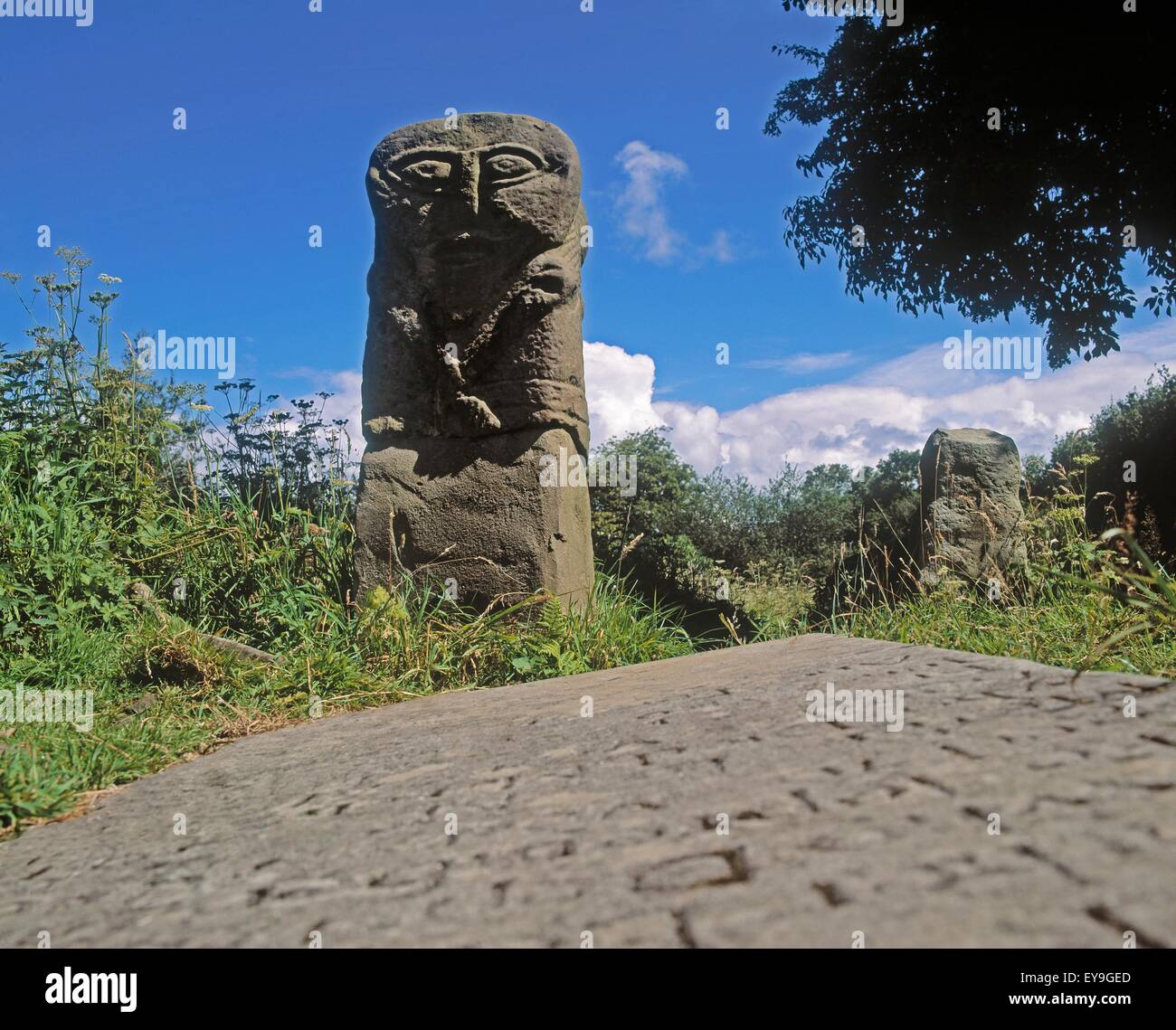 Caldragh, Co Fermanagh, Ireland; Janus Figure Stock Photo - Alamy