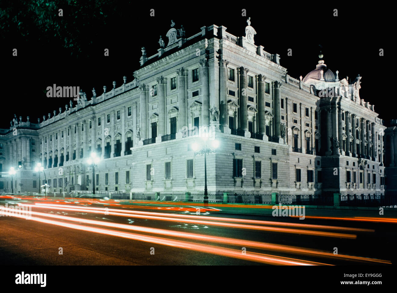 Royal Palace Illuminated At Night Stock Photo - Alamy