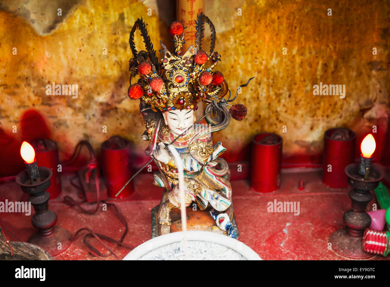 Images of a guardian in the Xiaonan City God Temple; Tainan, Taiwan ...