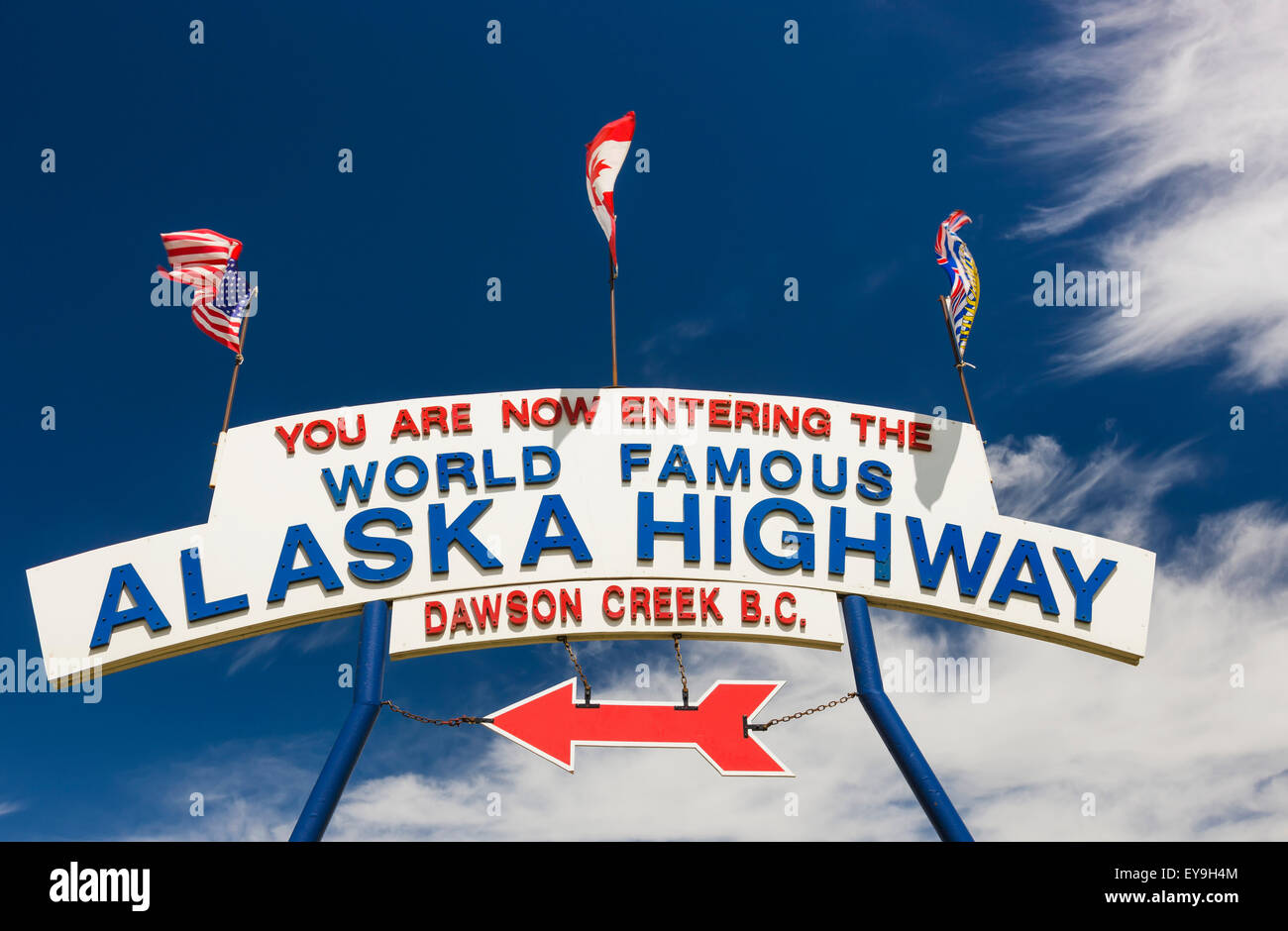 Highway sign british columbia hi-res stock photography and images - Alamy