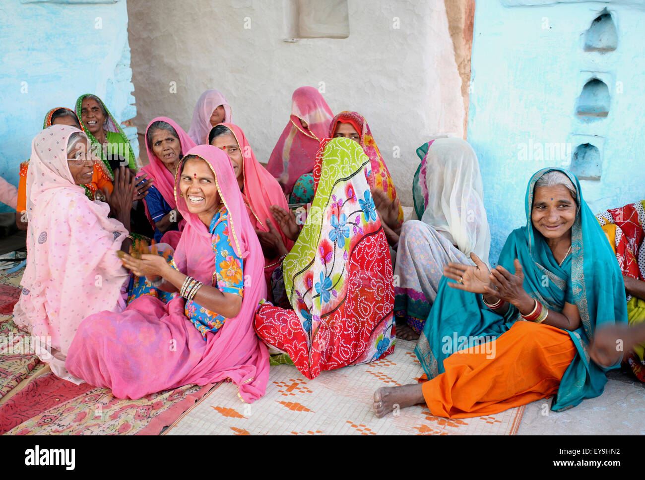 Women In Colorful Saris Stock Photo - Alamy