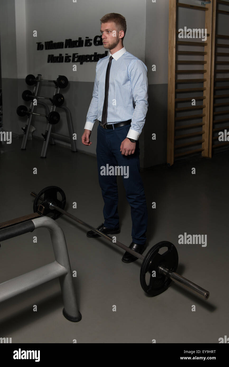 Portrait Of A Physically Fit Business Man In A Healthy Club Stock Photo ...