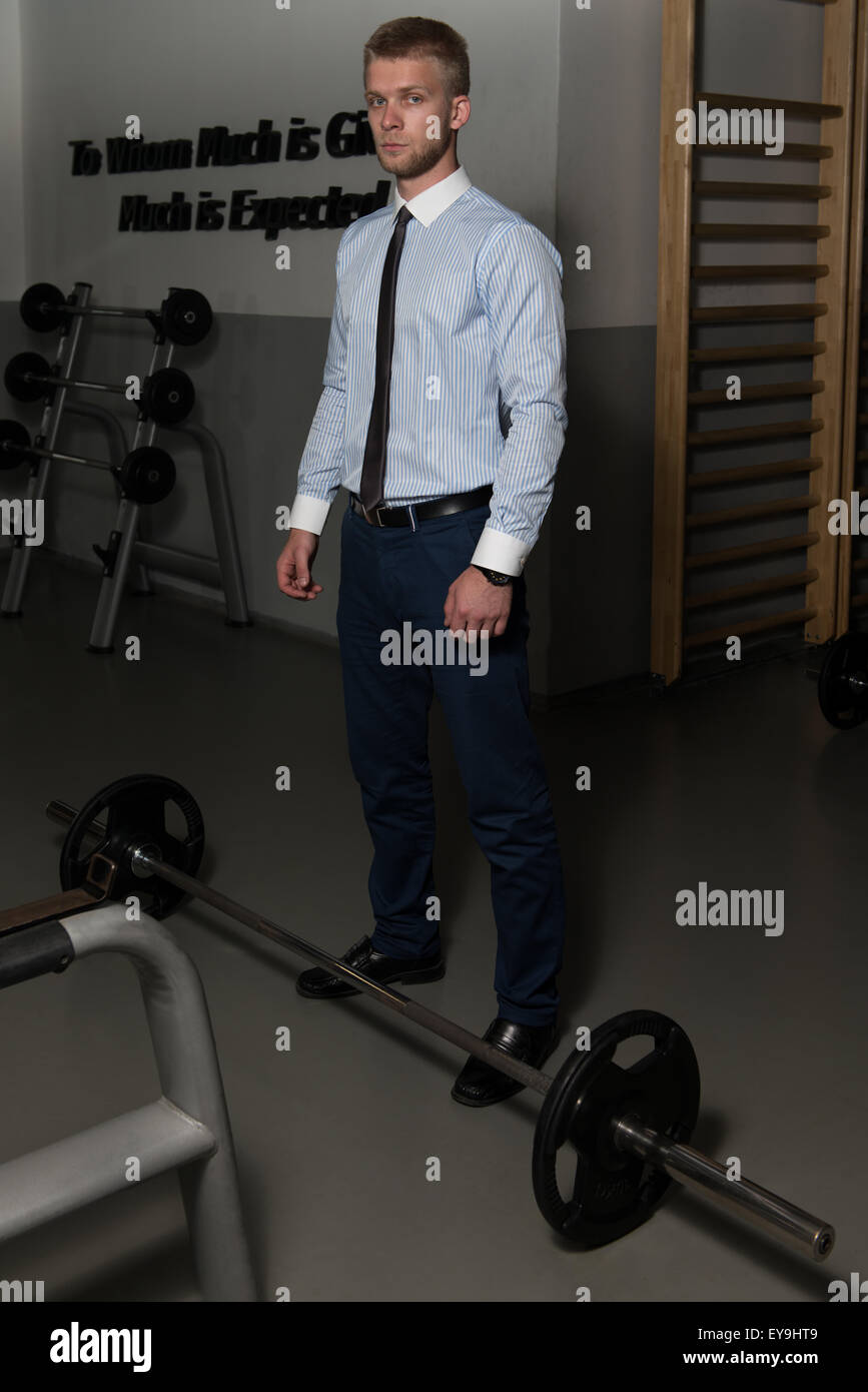 Portrait Of A Physically Fit Business Man In A Healthy Club Stock Photo ...