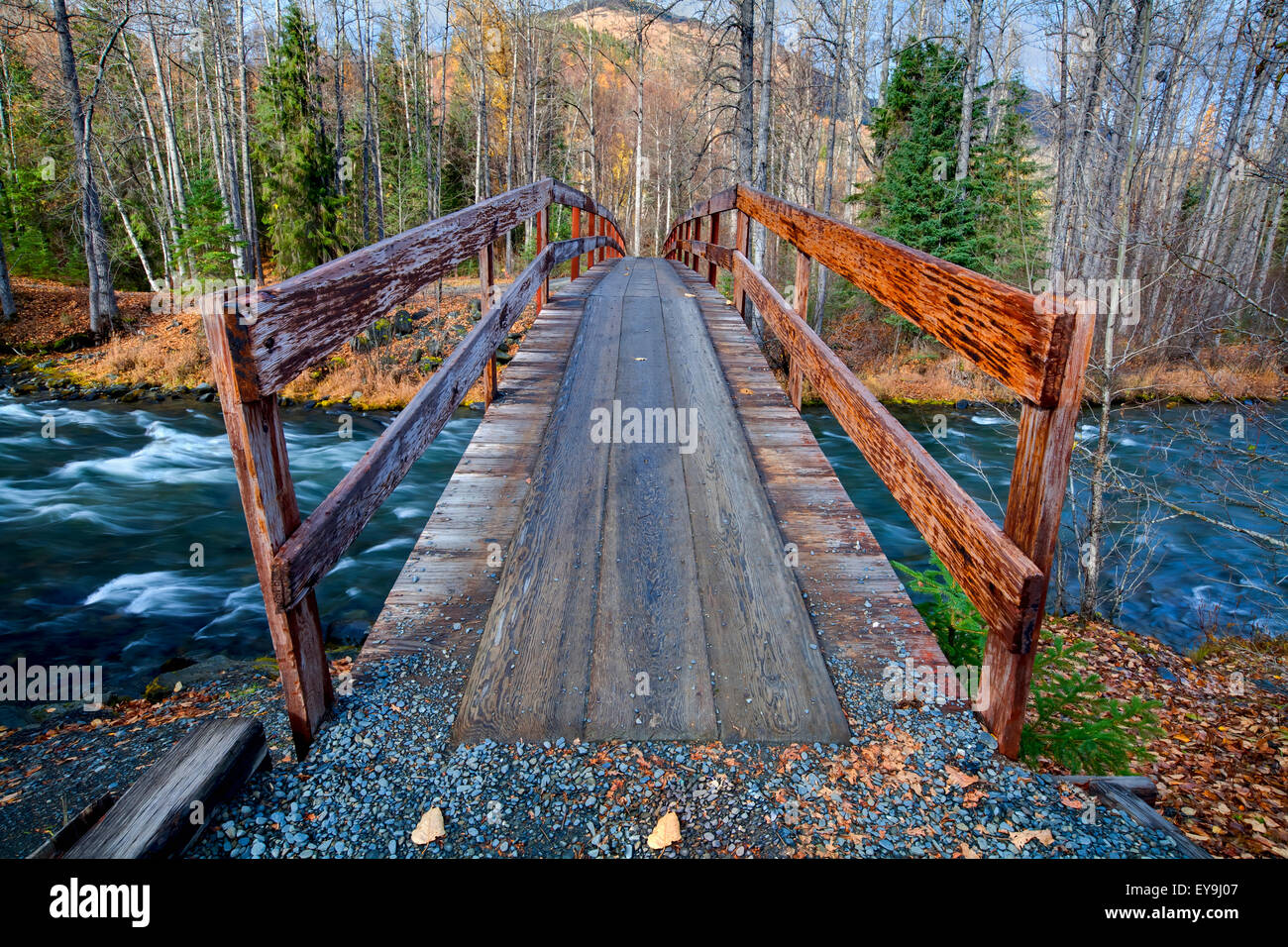 Resurrection pass trail bridge over hi-res stock photography and images ...