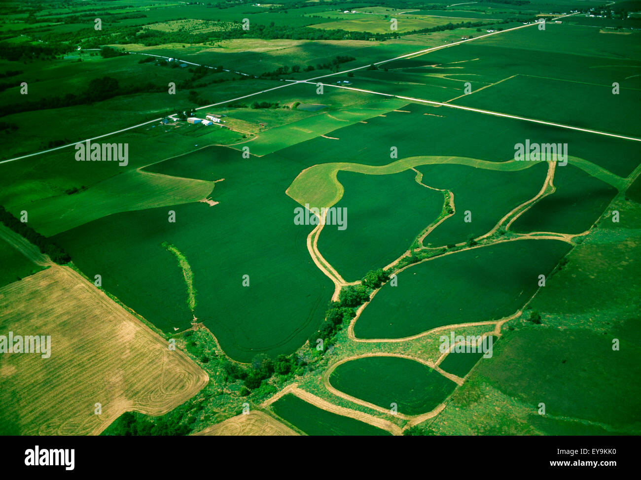 Iowa farm aerial hi-res stock photography and images - Alamy