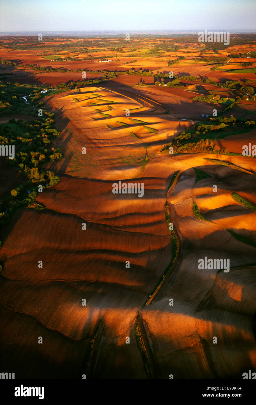 Agriculture - Aerial view of rolling fallow agricultural land in late ... Agriculture - Aerial view of rolling fallow agricultural land in late ...