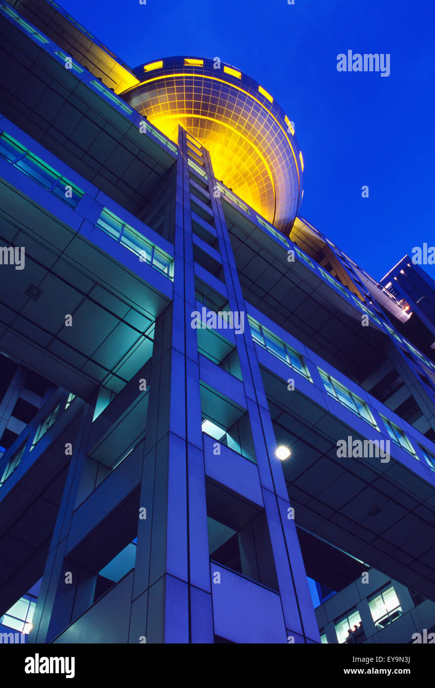 Exterior Of Modern Building At Night Stock Photo - Alamy