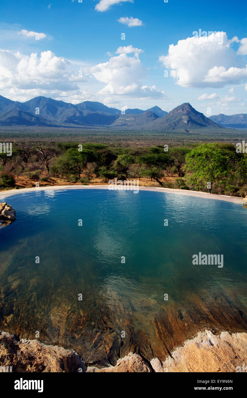Empty Infinity Pool And Grasslands Stock Photo - Alamy
