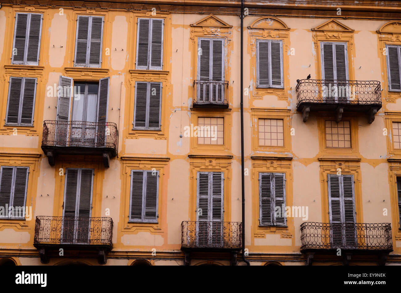 Building Facade with Windows Stock Photo - Alamy