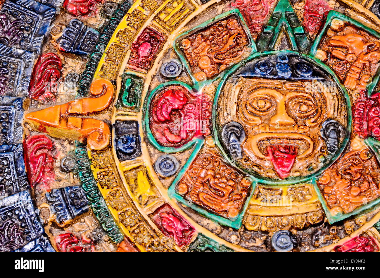 Maya calendar colored hi-res stock photography and images - Alamy