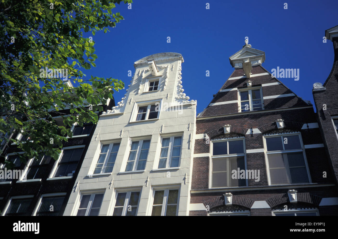Canalside Houses In Amsterdam Stock Photo - Alamy