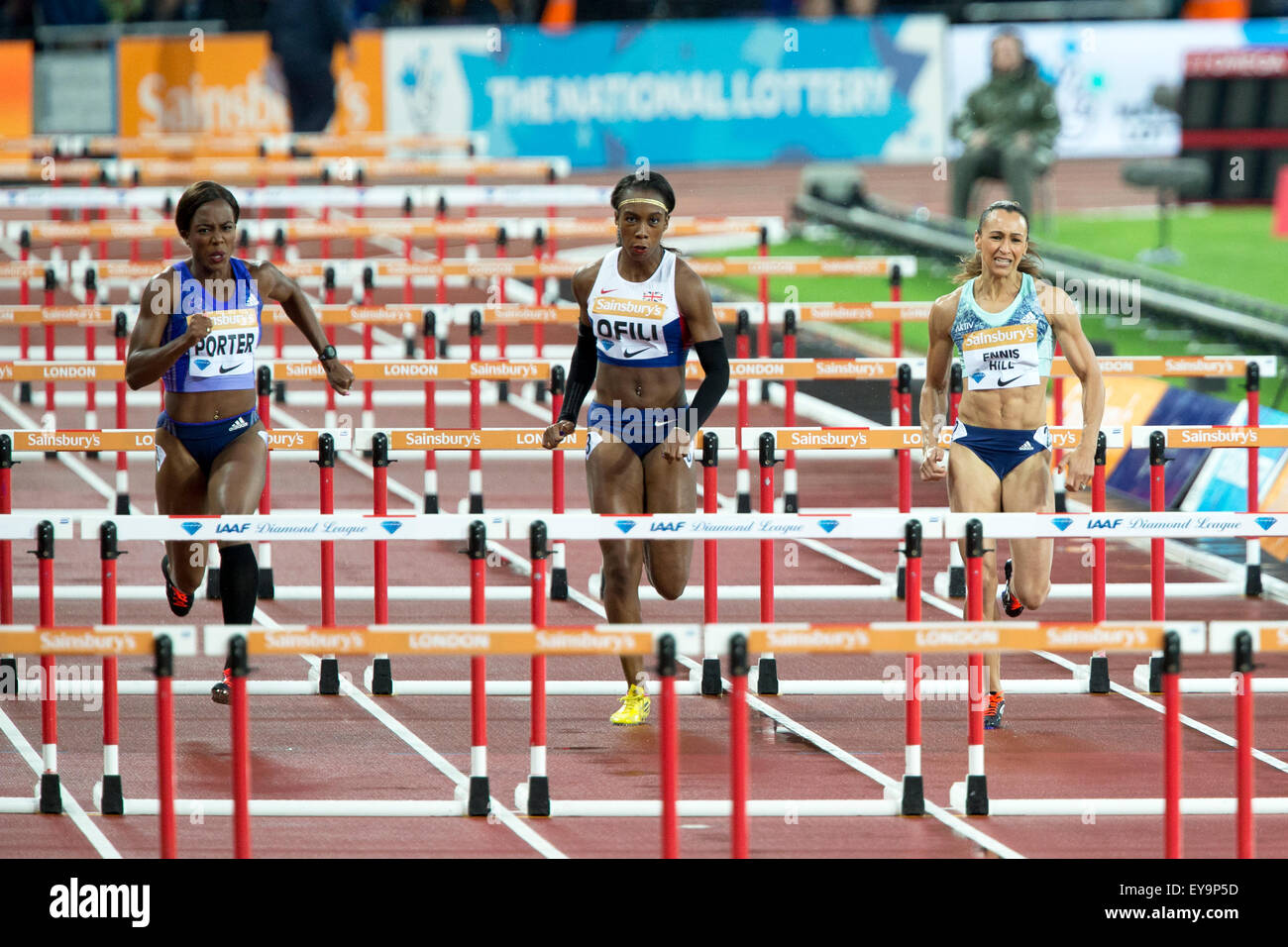 London, UK. 24th July, 2015. Tiffany PORTER, Cindy OFILI & Jessica ...
