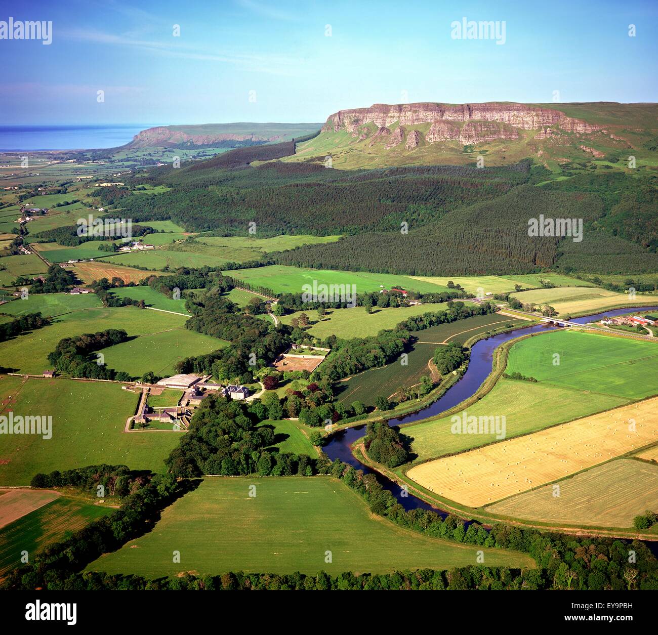 Aerial View Of Farms In Roe Valley County Park; Bienevenagh, County ...