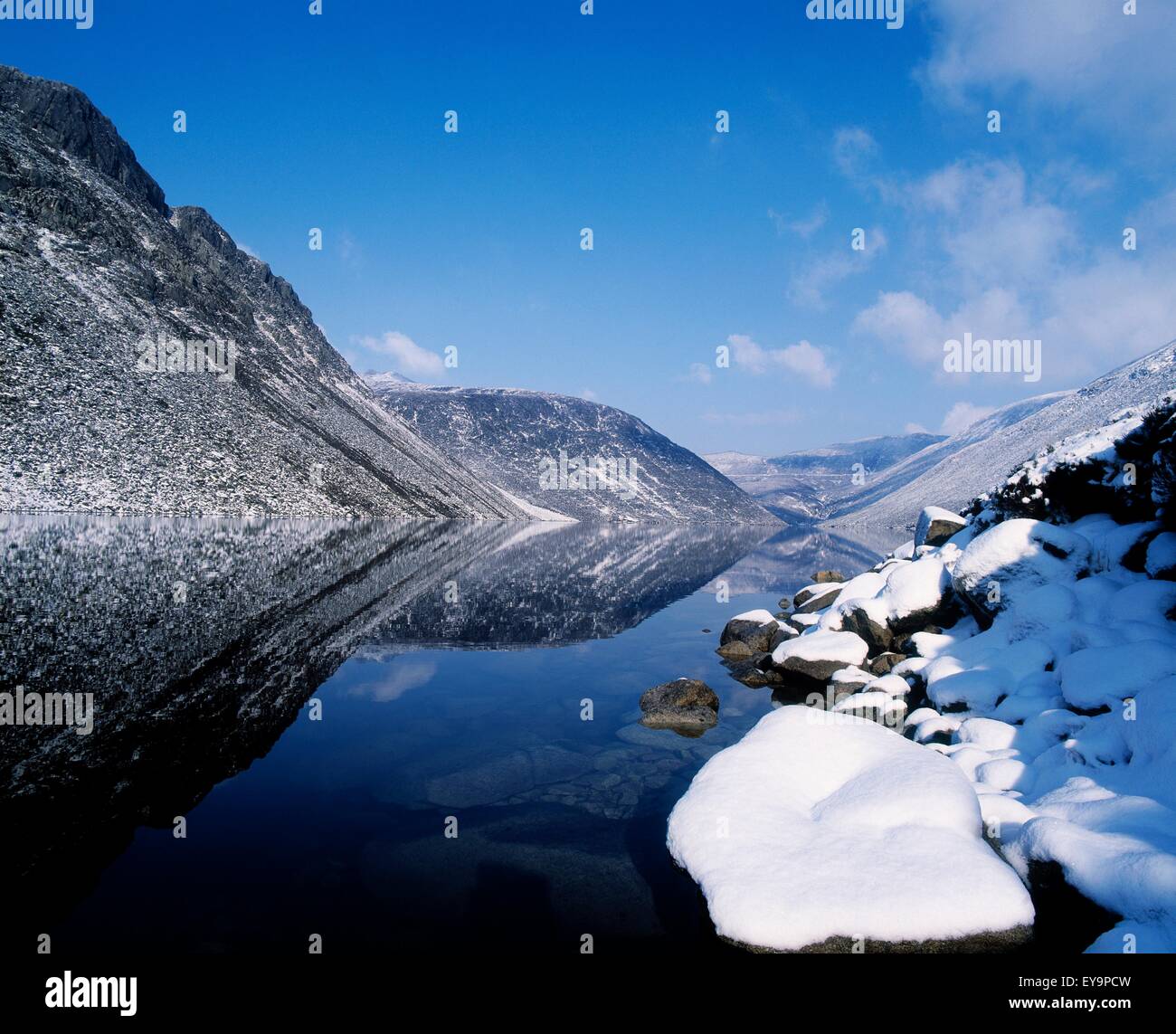 Reflection Of Mountains In A Lake, Mourne Mountains, Silent Valley ...