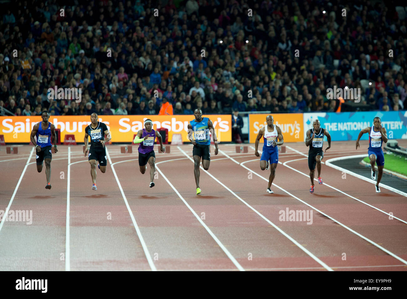 Usain bolt 100 metre final london hi-res stock photography and images ...
