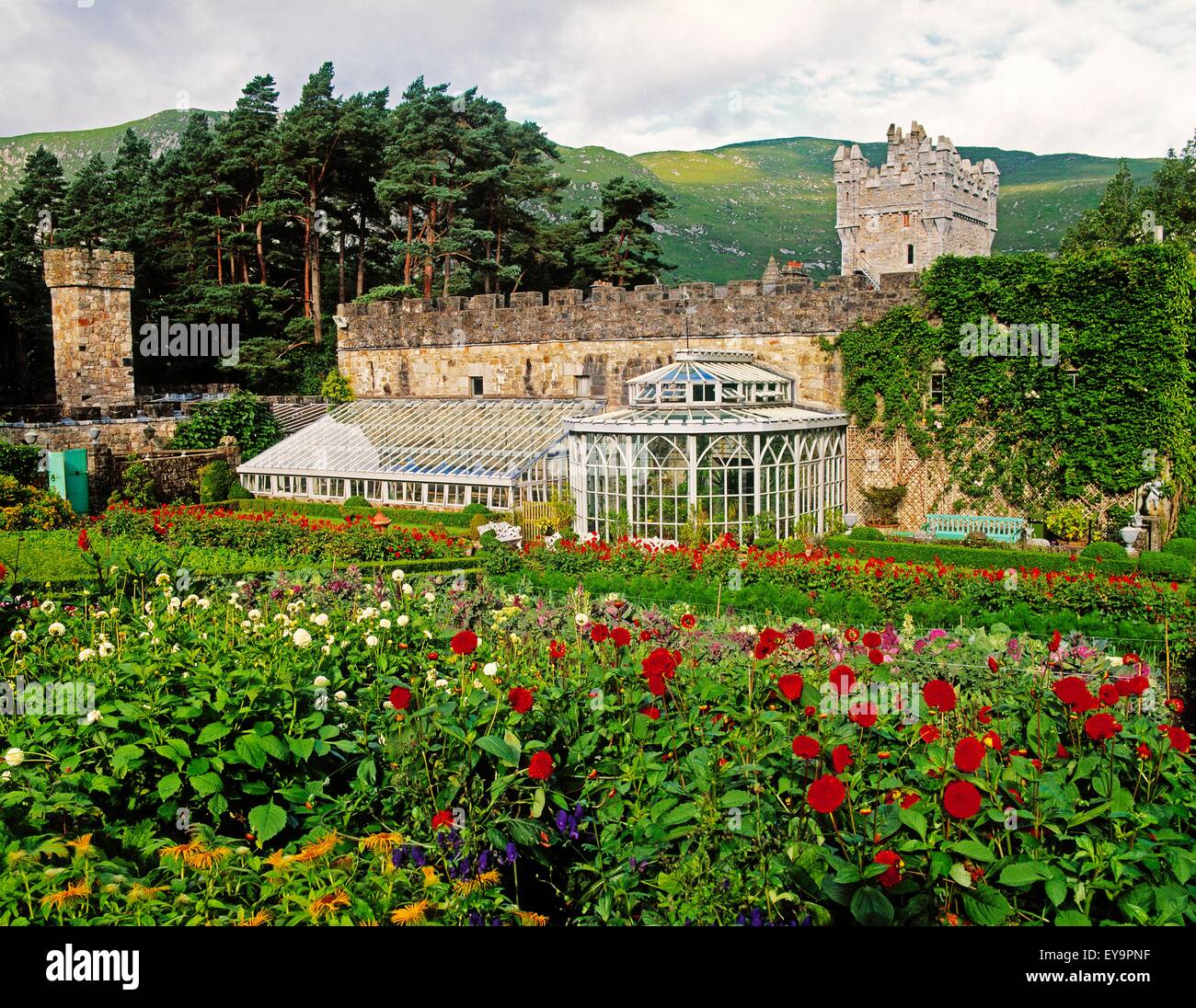 Glenveagh Castle, Co Donegal, Ireland; Potager Garden And Orangery ...