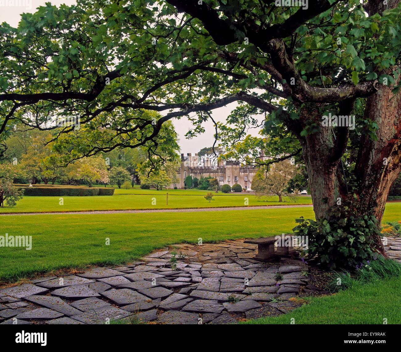 The Sundial Terrace, Glin Castle, Co Limerick, Ireland Stock Photo - Alamy