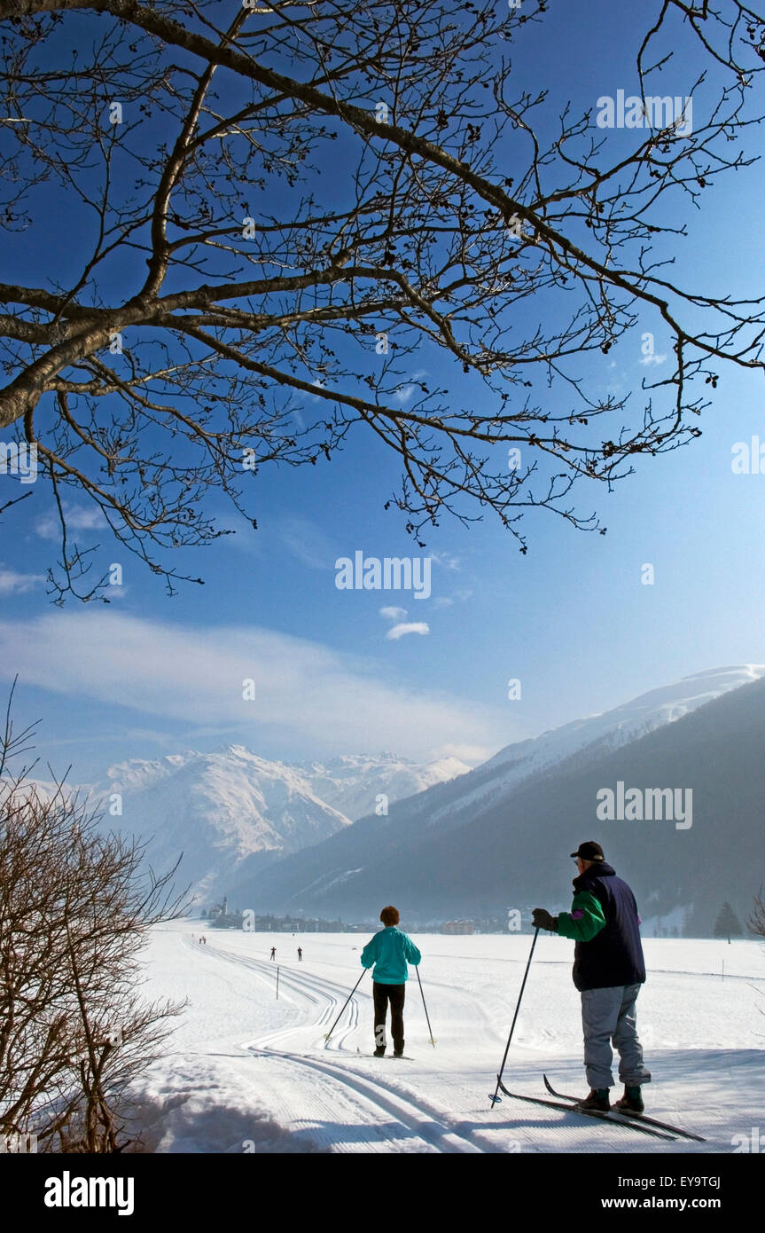 Cross Country Skiing In Obergesteln Stock Photo - Alamy