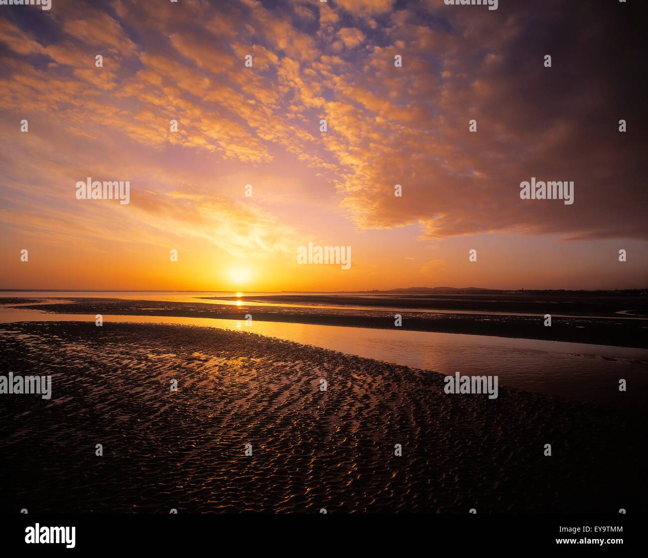 Sunrise, Sandymount Strand Dun Laoghaire, Co Dublin Stock Photo - Alamy
