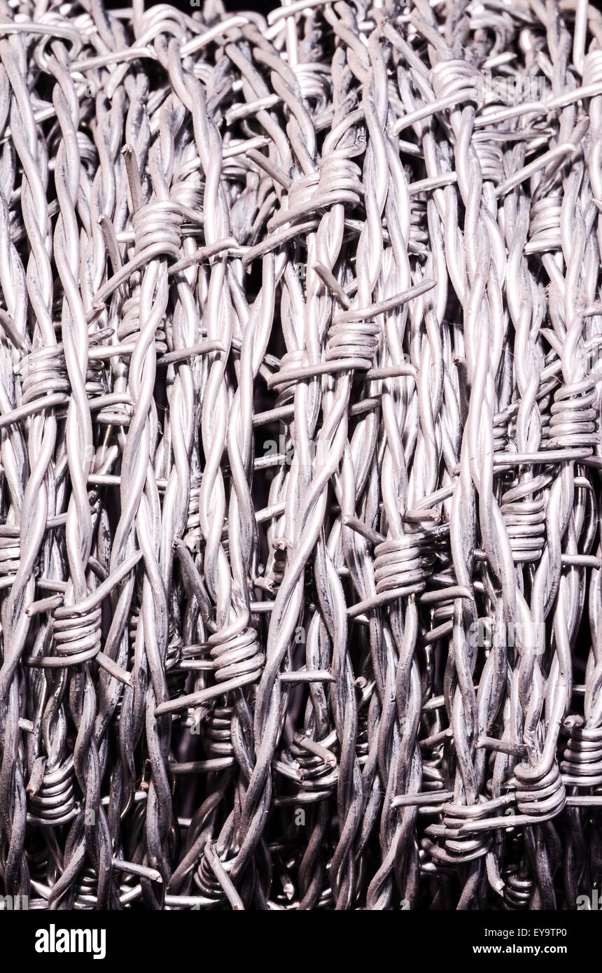 Roll of Barbed Wire Stock Photo - Alamy