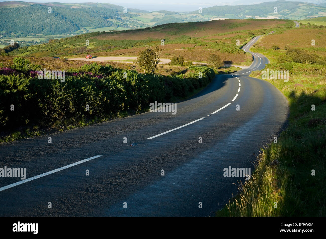 Windy Country Road Disappearing Into The Distance Stock Photo - Alamy