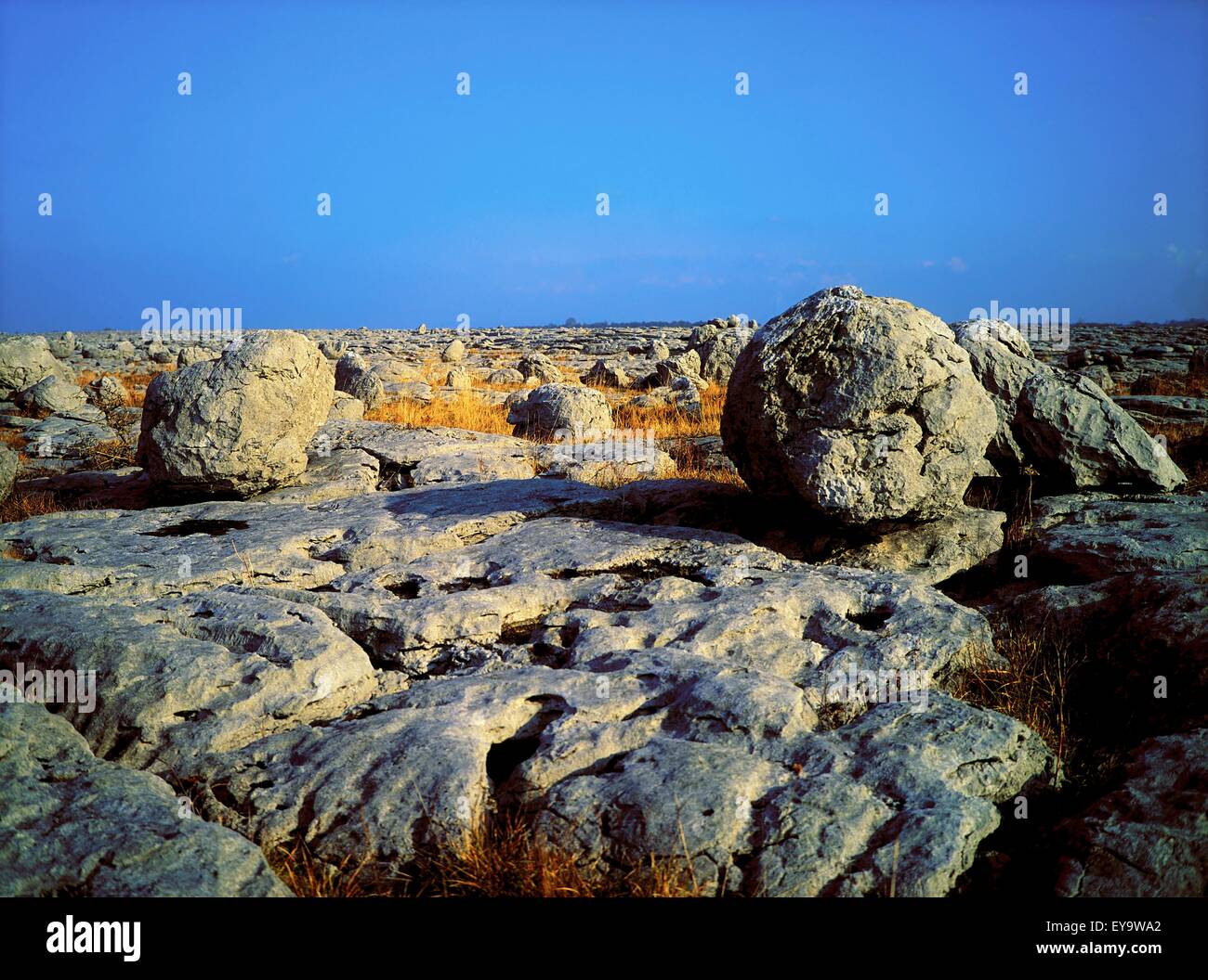 The Burren, Co Clare, Ireland; Limestone In The Karst-Landscape Region ...