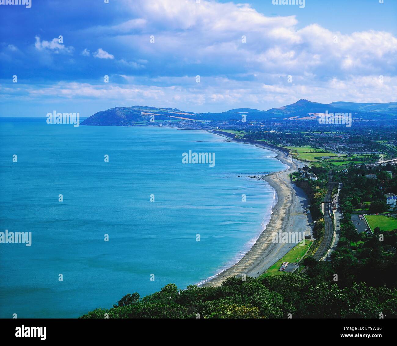 Killiney Bay, Co Dublin, Ireland; View Towards Bray Head Stock Photo ...