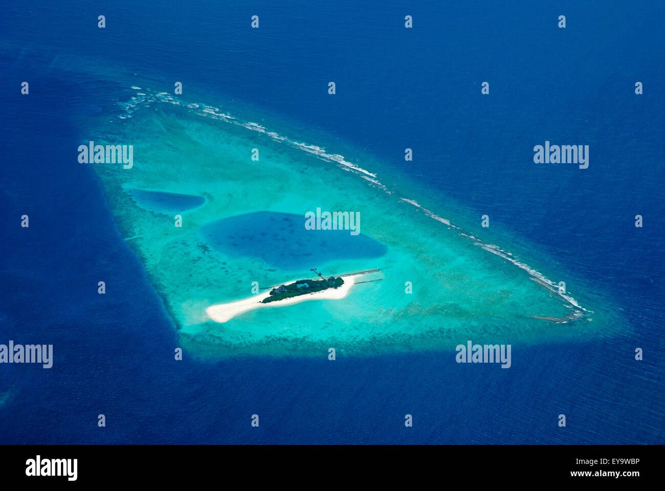 Aerial View Of Island Stock Photo - Alamy