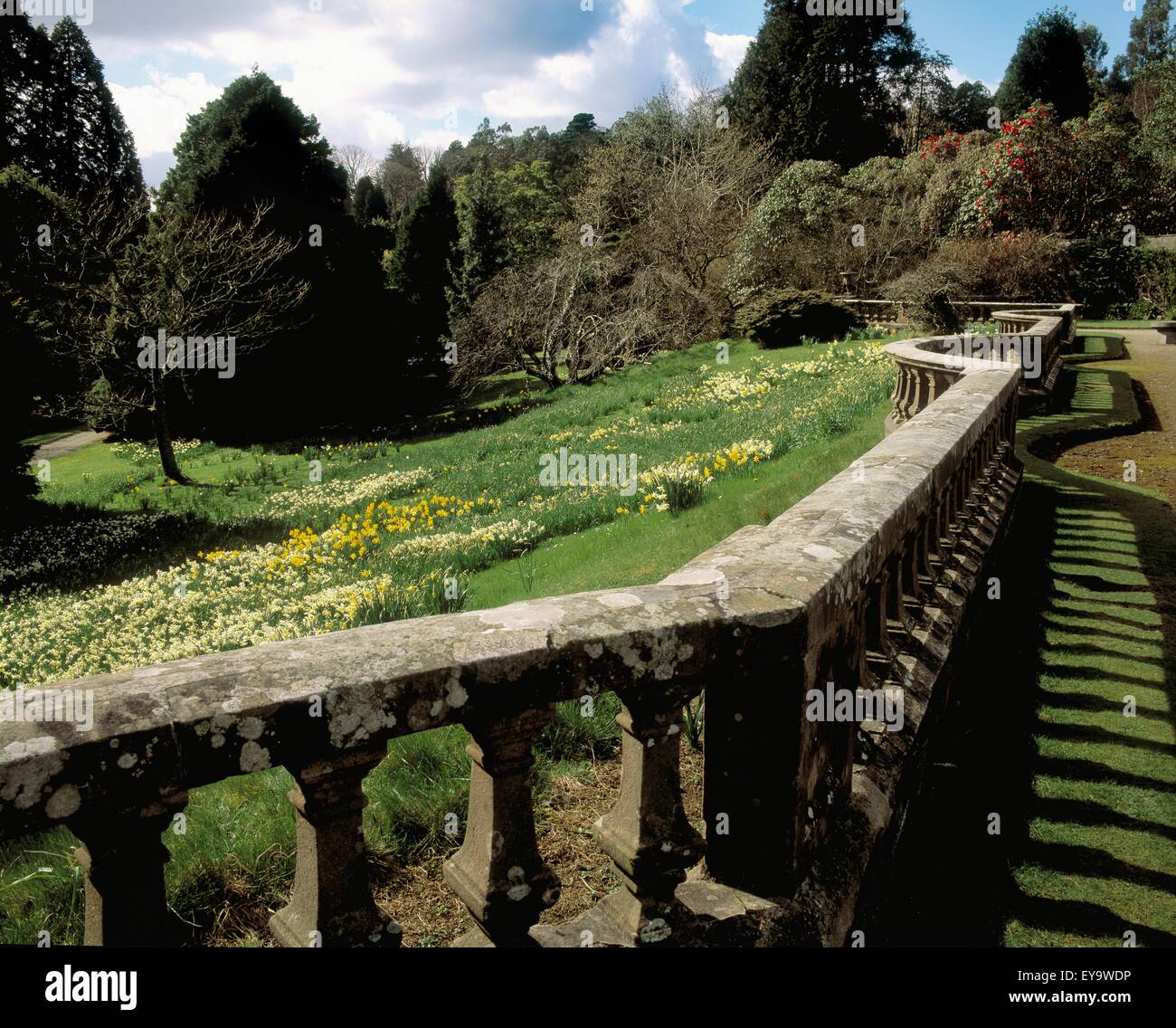 Castlewellan Castle, Co Down, Ireland; Terrace At A 19Th Century Castle ...