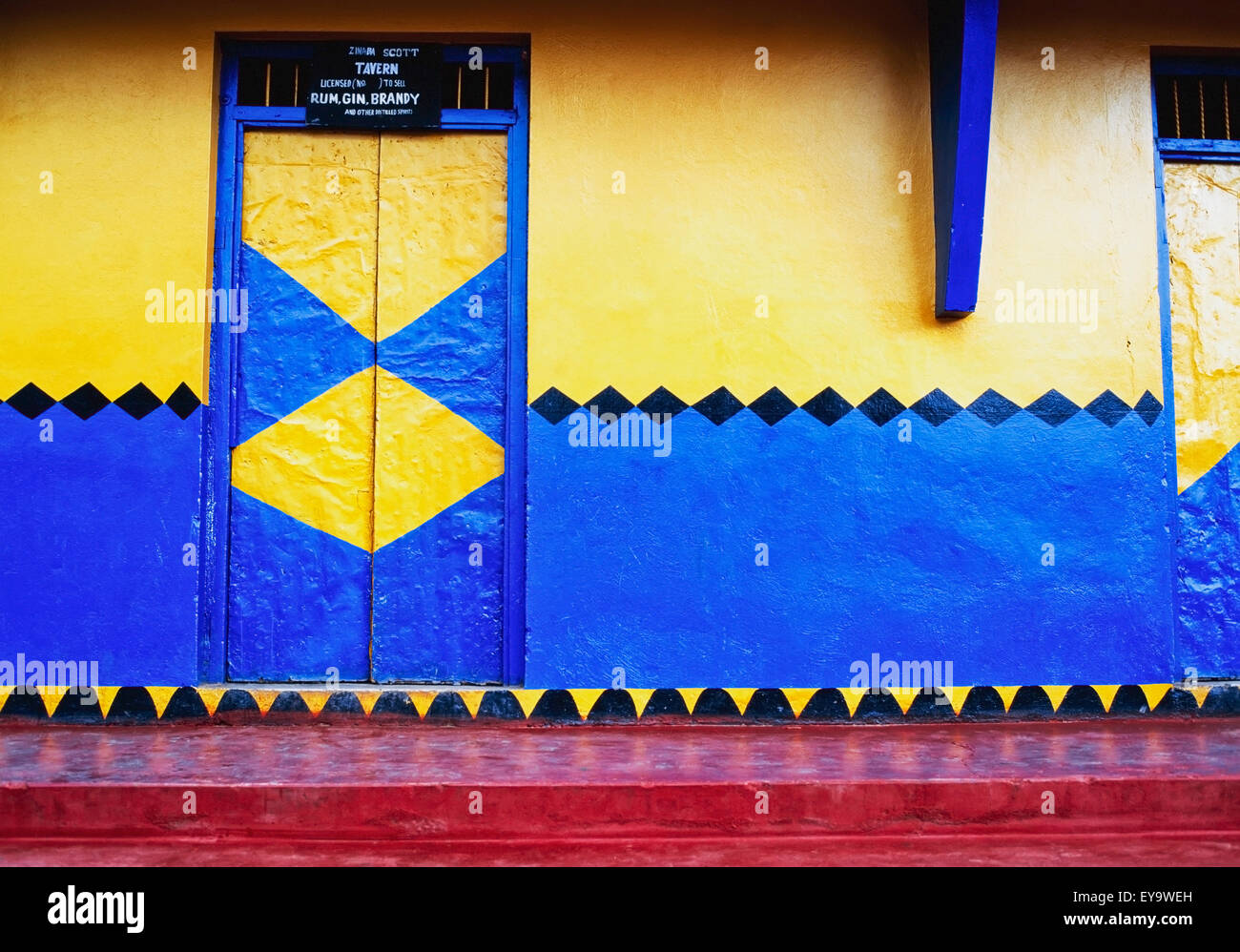 Decorated Bar Entrance Door And Wall Stock Photo - Alamy