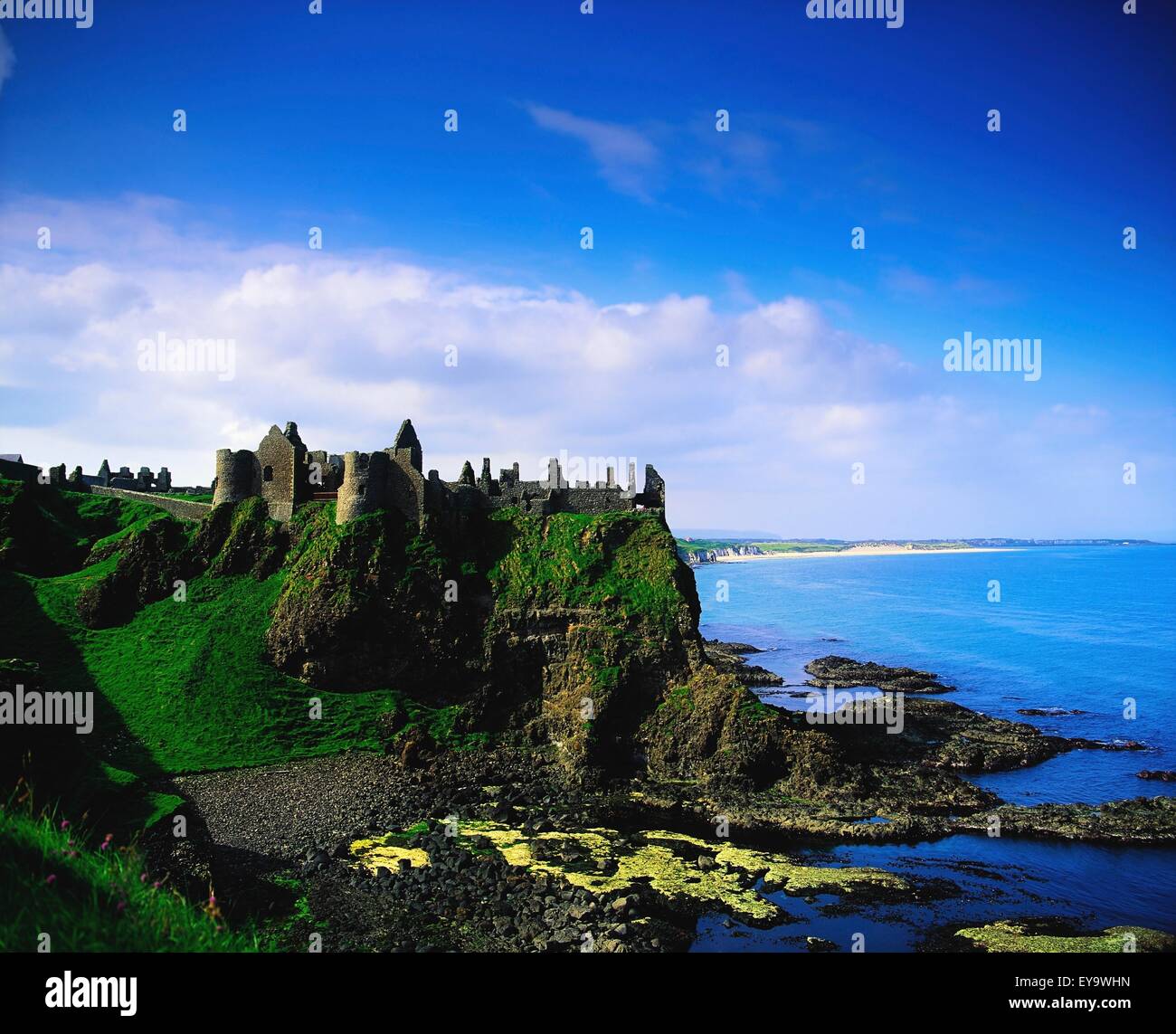 13th century castle on a basalt outcropping by the atlantic hi-res ...