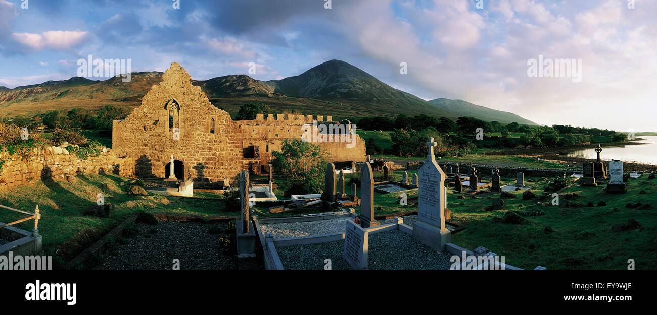 Murrisk Abbey, Co Mayo, Ireland, Abbey At The Base Of Croagh Patrick ...