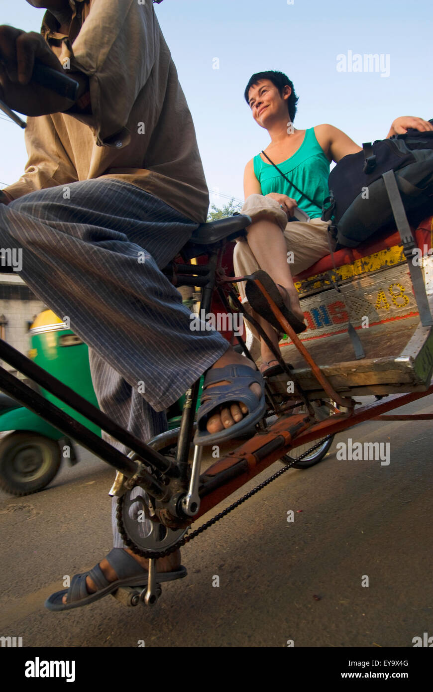 Woman rickshaw hi-res stock photography and images - Alamy