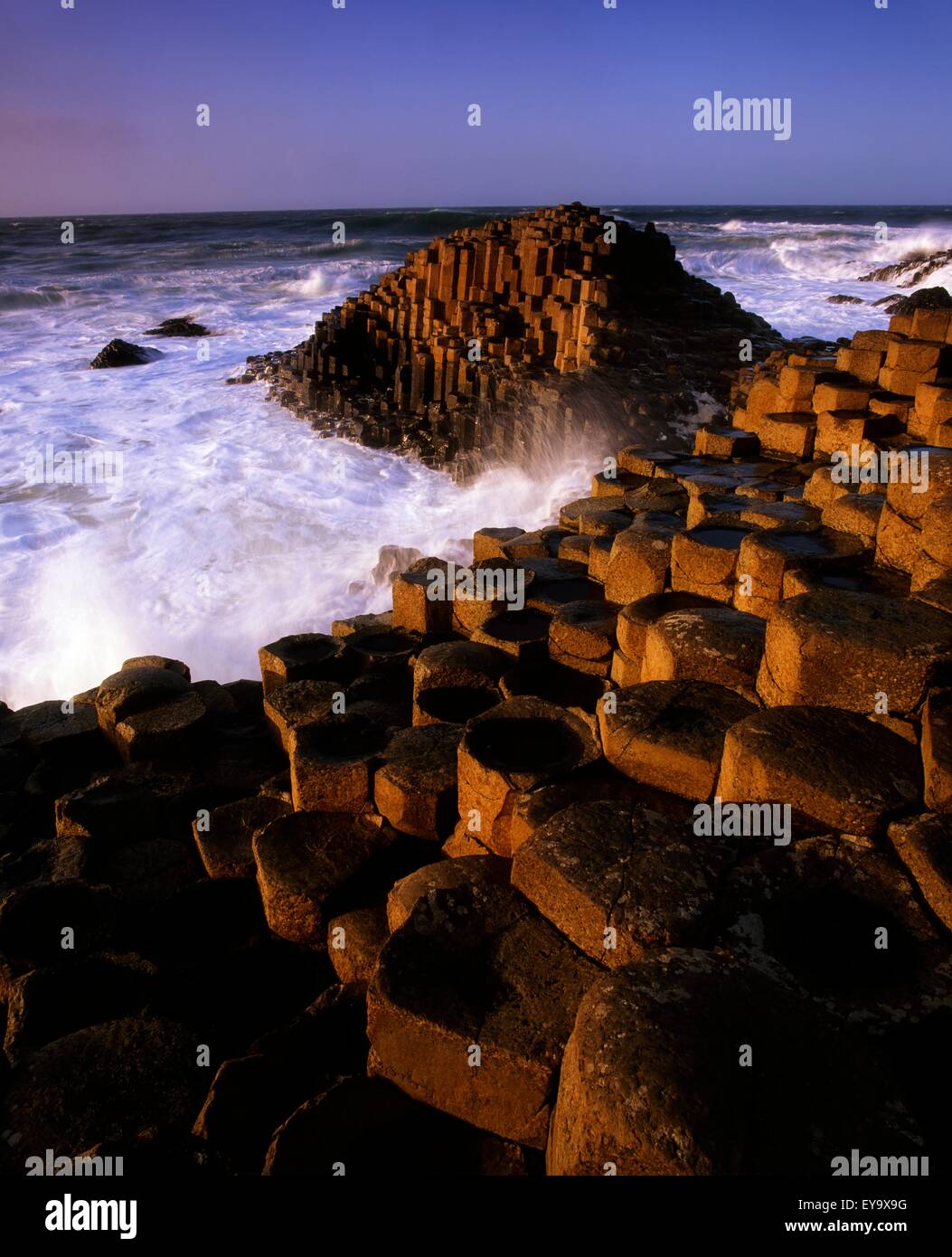 The Giant's Causeway, County Antrim, Ireland; Volcanic Rock Formations ...