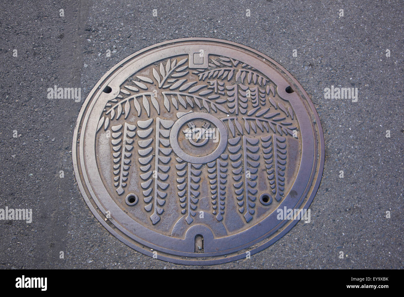 Manhole ,Street near Kugenuma Kaigan Station, Fujisawa city,Kanagawa ...