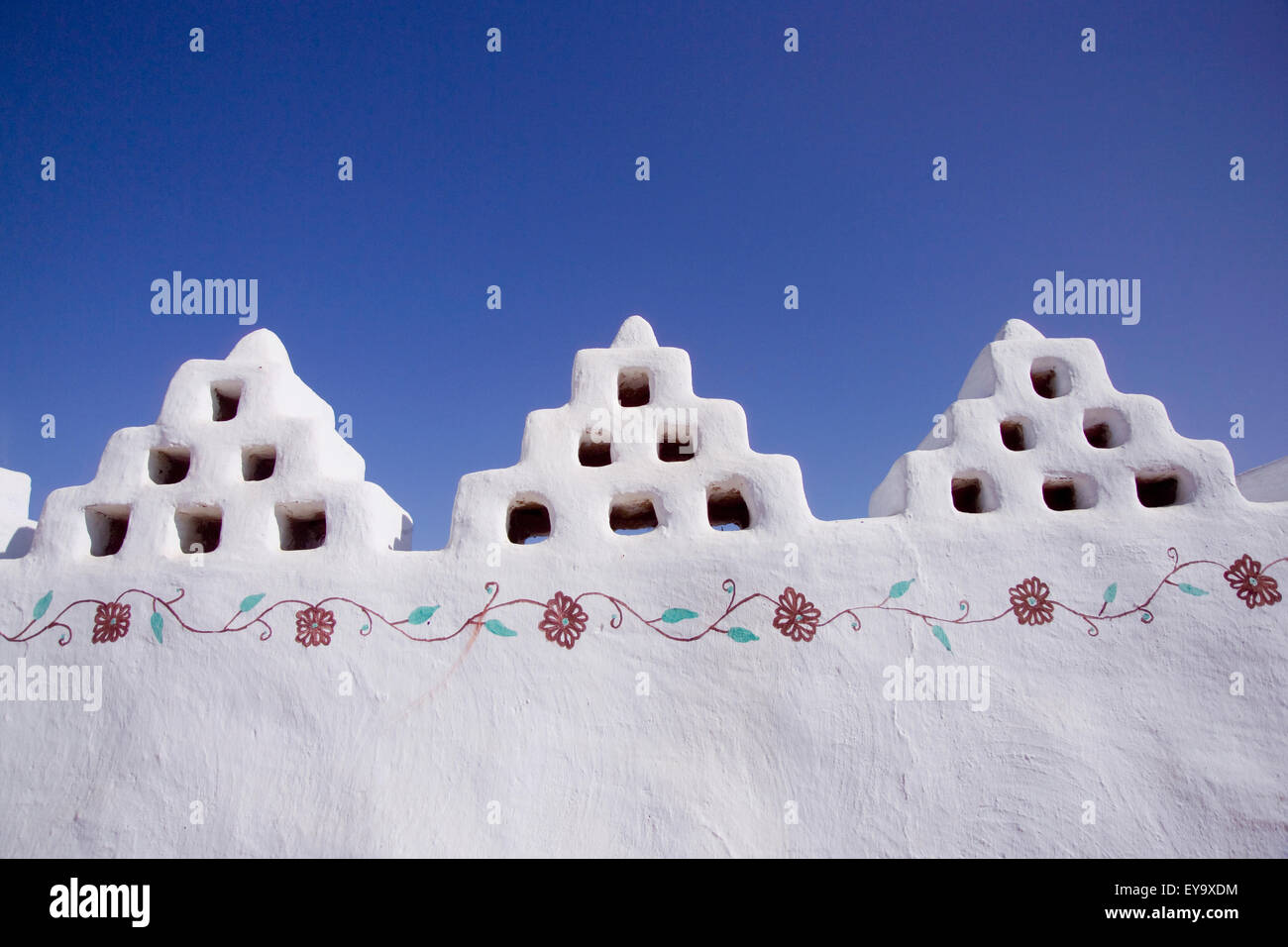 Ornate Wall Of Mud Building, Close Up Stock Photo - Alamy