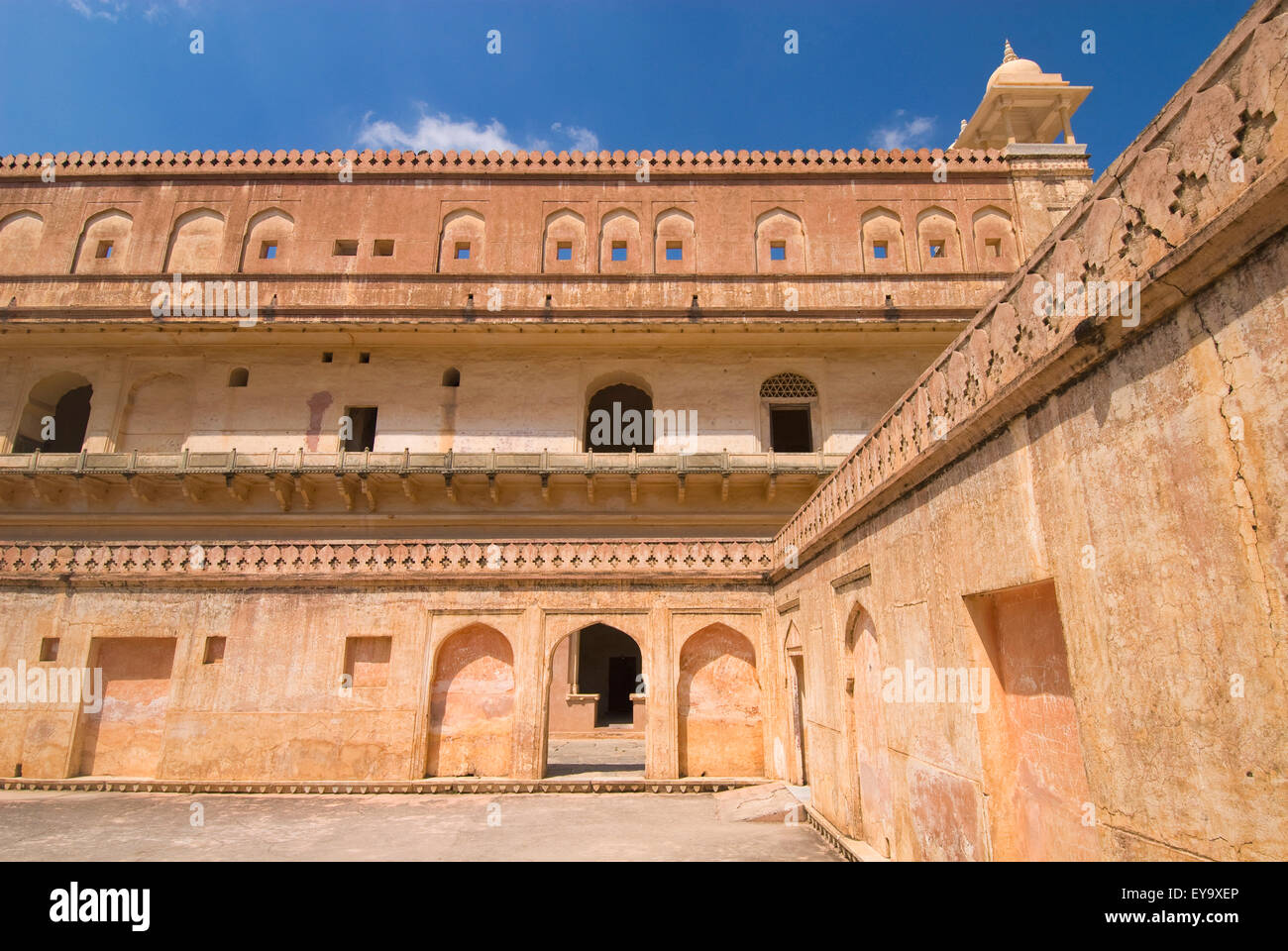 Courtyard Of Amber Fort Stock Photo - Alamy