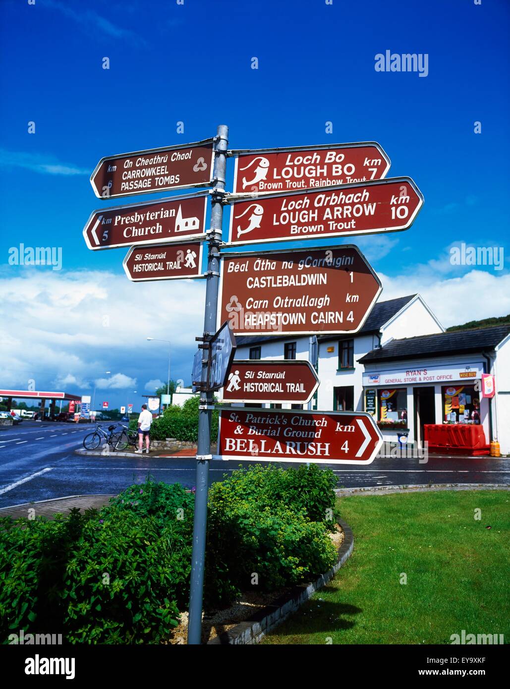 Castlebaldwin, Co Sligo, Ireland; Signpost Stock Photo - Alamy