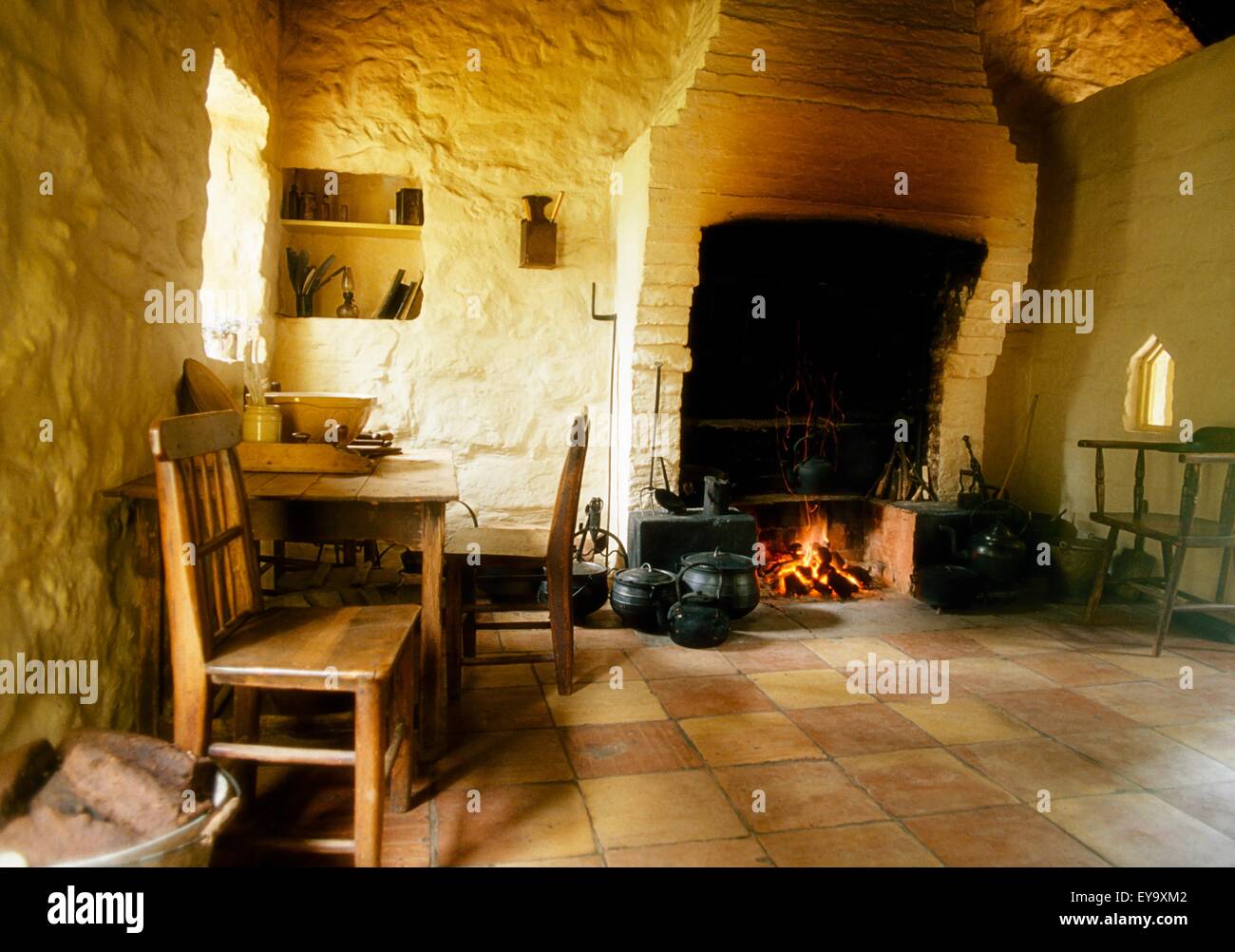 Ireland; Interior Of A Cottage Stock Photo - Alamy