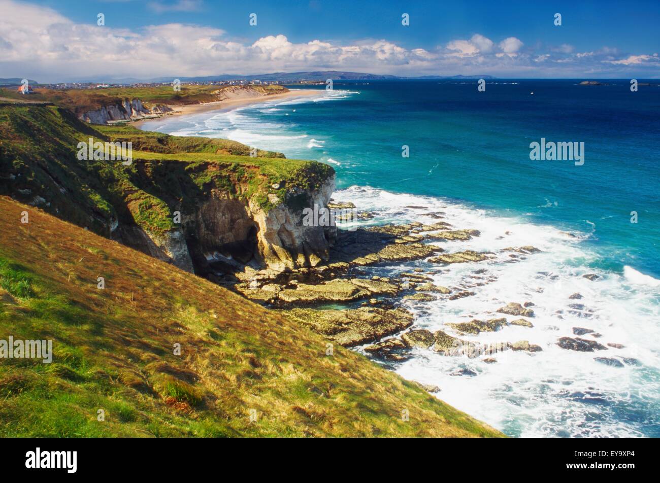 White Rocks, Portrush, Co Antrim, Ireland; Limestone Cliffs And The ...