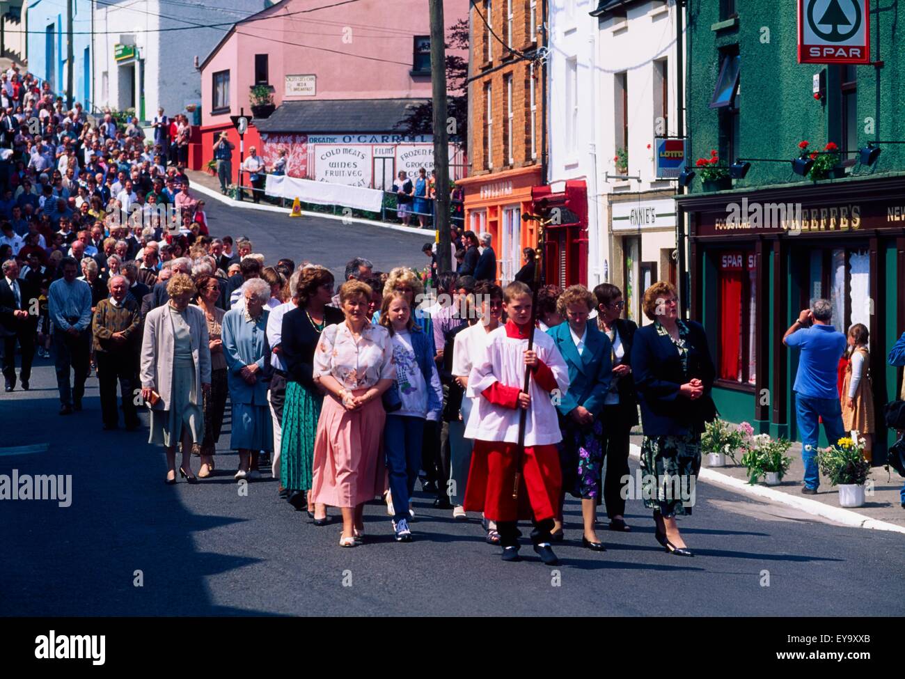 Ballydehob, Co Cork, Ireland; Corpus Christi Procession Stock Photo - Alamy