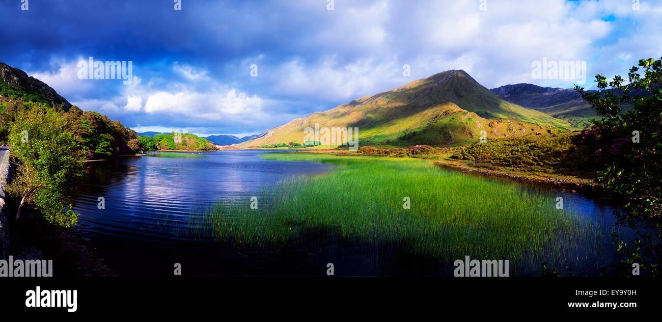 Kylemore Lake, Co Galway, Ireland; Lake Near Kylemore Abbey Stock Photo ...