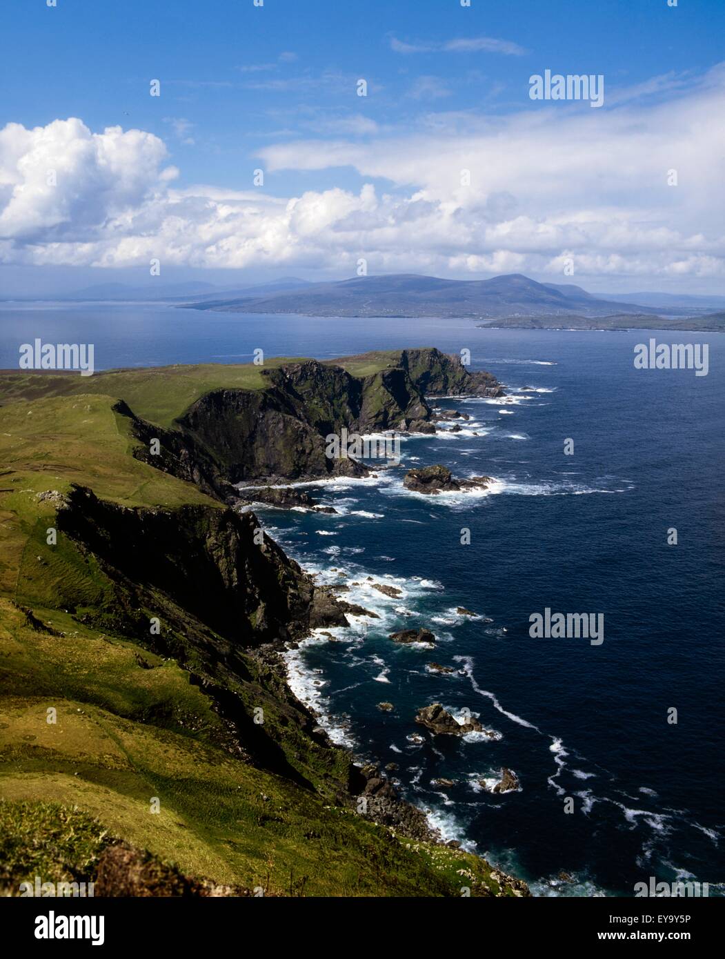 Clare Island, Co Mayo, Ireland; View From Knockmore To Achill Island ...
