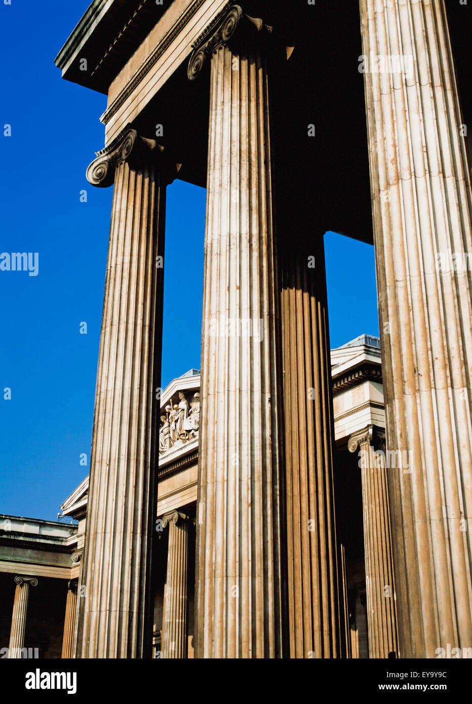 Columns At Entrance To British Museum Stock Photo - Alamy