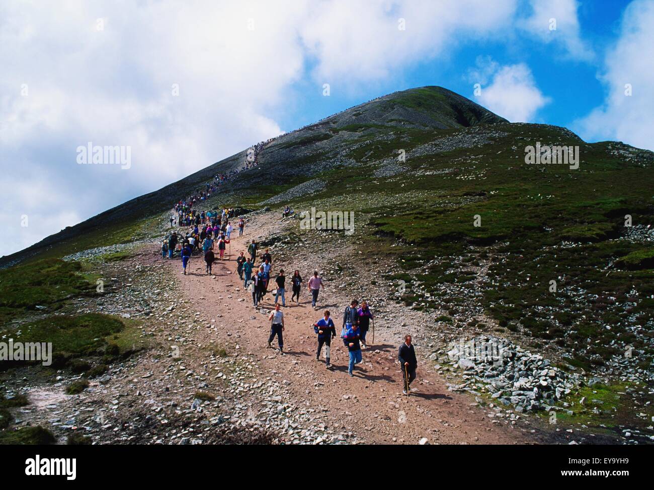 Croagh Patrick, Co Mayo, Ireland; People On A Pilgrimage Stock Photo ...