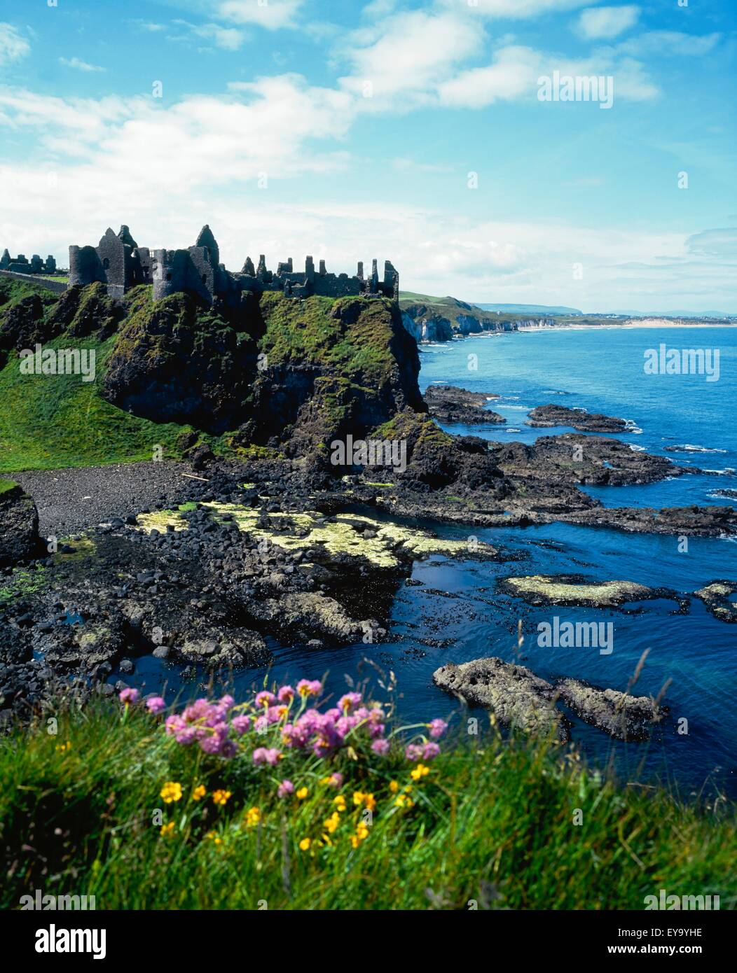 Dunluce castle antrim coast co hi-res stock photography and images - Alamy