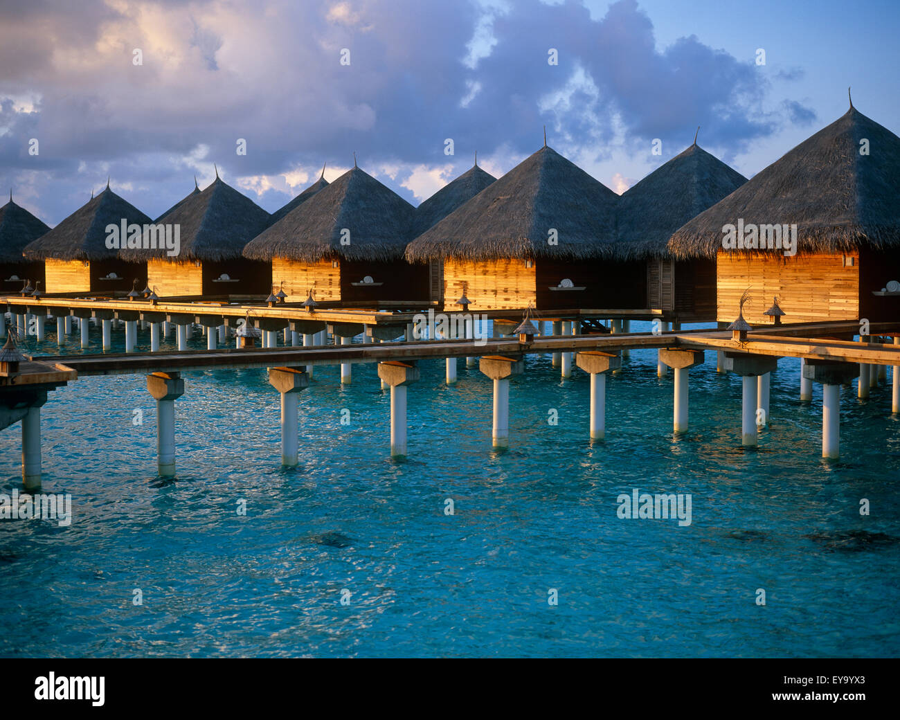 Hotel Huts On Stilts Stock Photo - Alamy